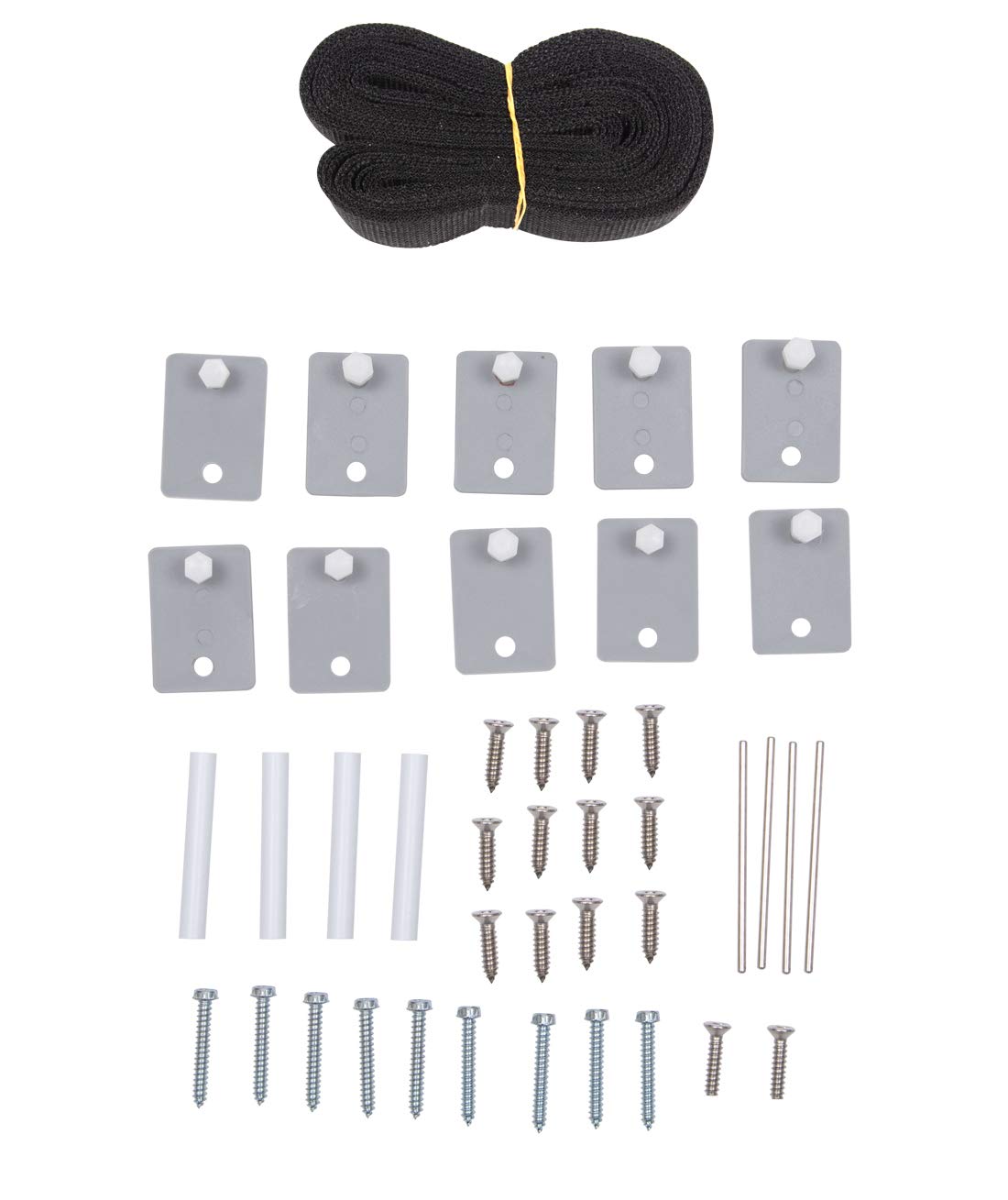 SunSolar Solar Cover Attachment Kit - for Above Ground Pool Reels β Includes 4.5-Feet Nylon Straps, Plastic Cover Fasteners and Screws β Designed to fit an Aluminum Pole on a Solar Cover Reel Set