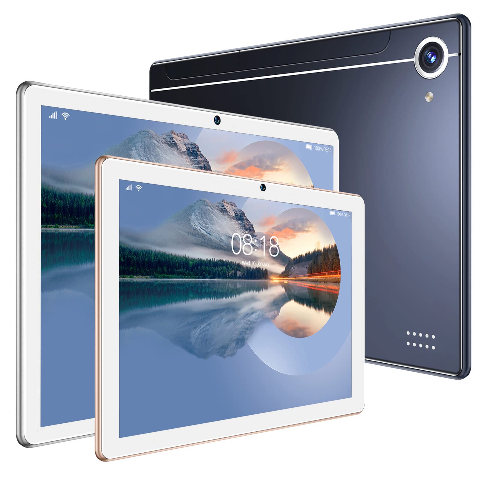 Tablet 8", 1GB+16GB Tablets, 3500 mAh Battery, Dual Camera, HD Touchscreen, Android Tablets PC, 10mm Thin Body, WiFi-Bluetooth Unlocked Phablet, The Gift for Kids/Friends (Silver)
