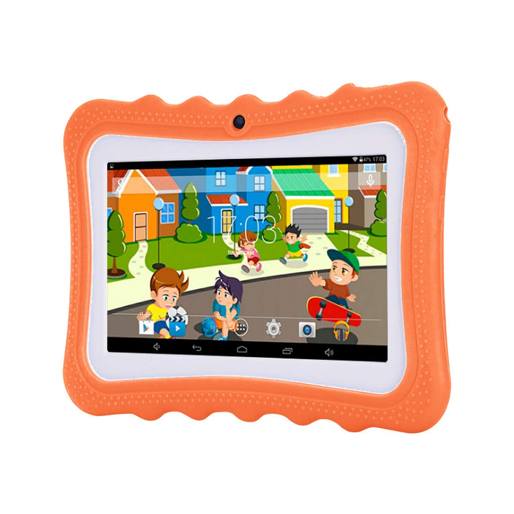 Tablet Android 4.4, All-New Fire Smart Tablet for Kids, 7-inch HD Display Quad Core Processor Unlocked Phablet, Built-in WiFi Blue-Tooth GPS, Long Battery Life, Dual Camera (Orange)
