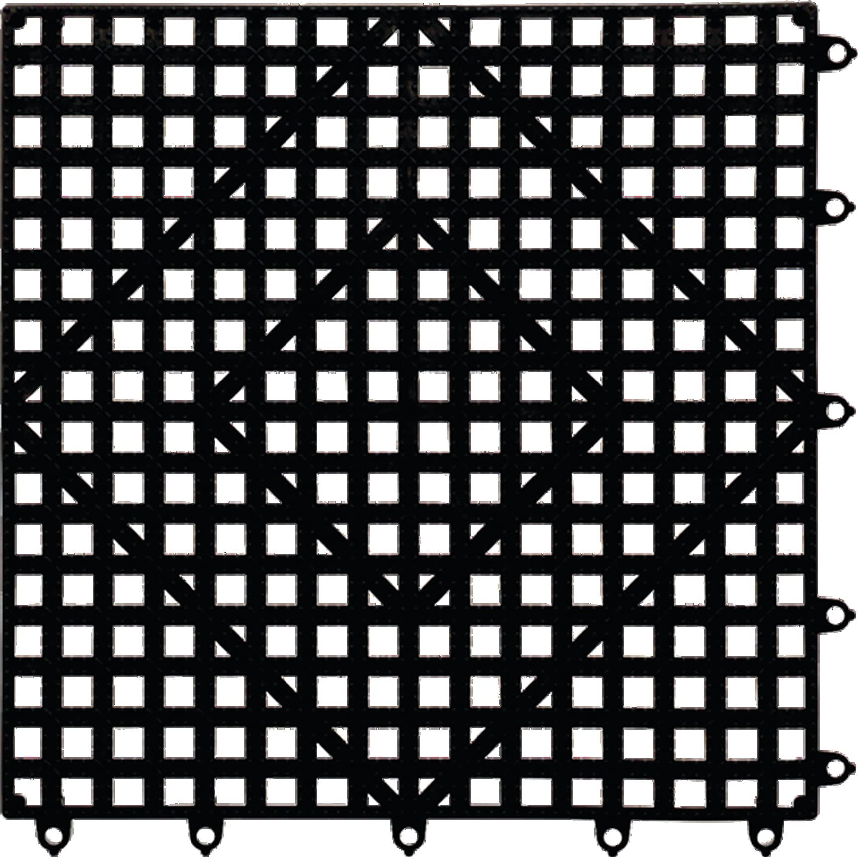 San Jamar VM5280BK Versa-Mat Bar Black 12'' x 12'' (1 EACH)