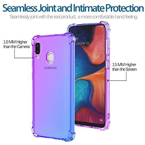 KOARWVC Case for Galaxy A40 Case,Samsung A40 SM-A405F Case, Crystal Clear Case Gradient Slim Anti Scratch TPU Shockproof Protective Phone Cases Cover for Samsung Galaxy A40 (Pink/Gold)