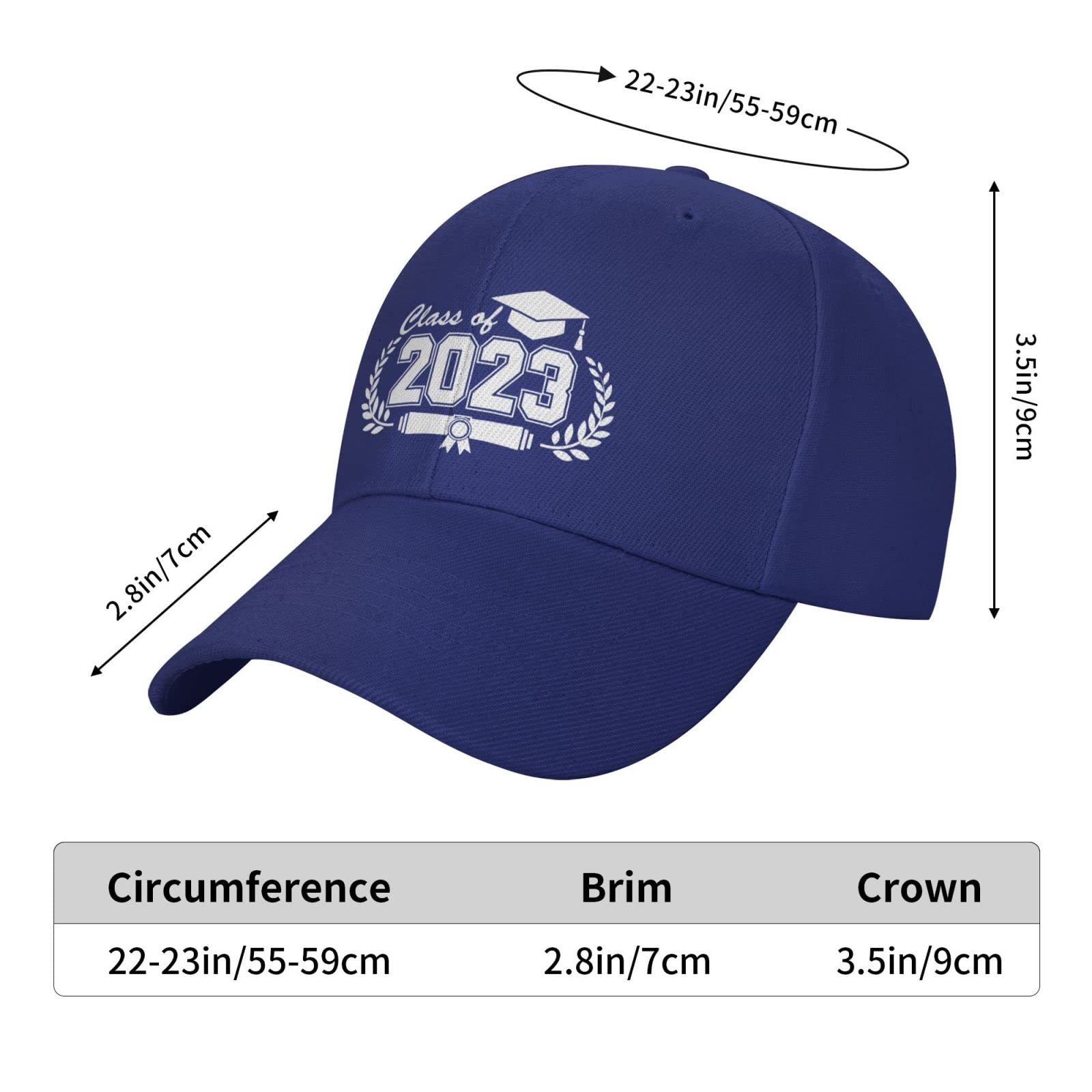 Senior Class of 2023 Hat Men Women Plain Baseball Cap Adjustable Black Trucker Hats for Workout Sports Gift