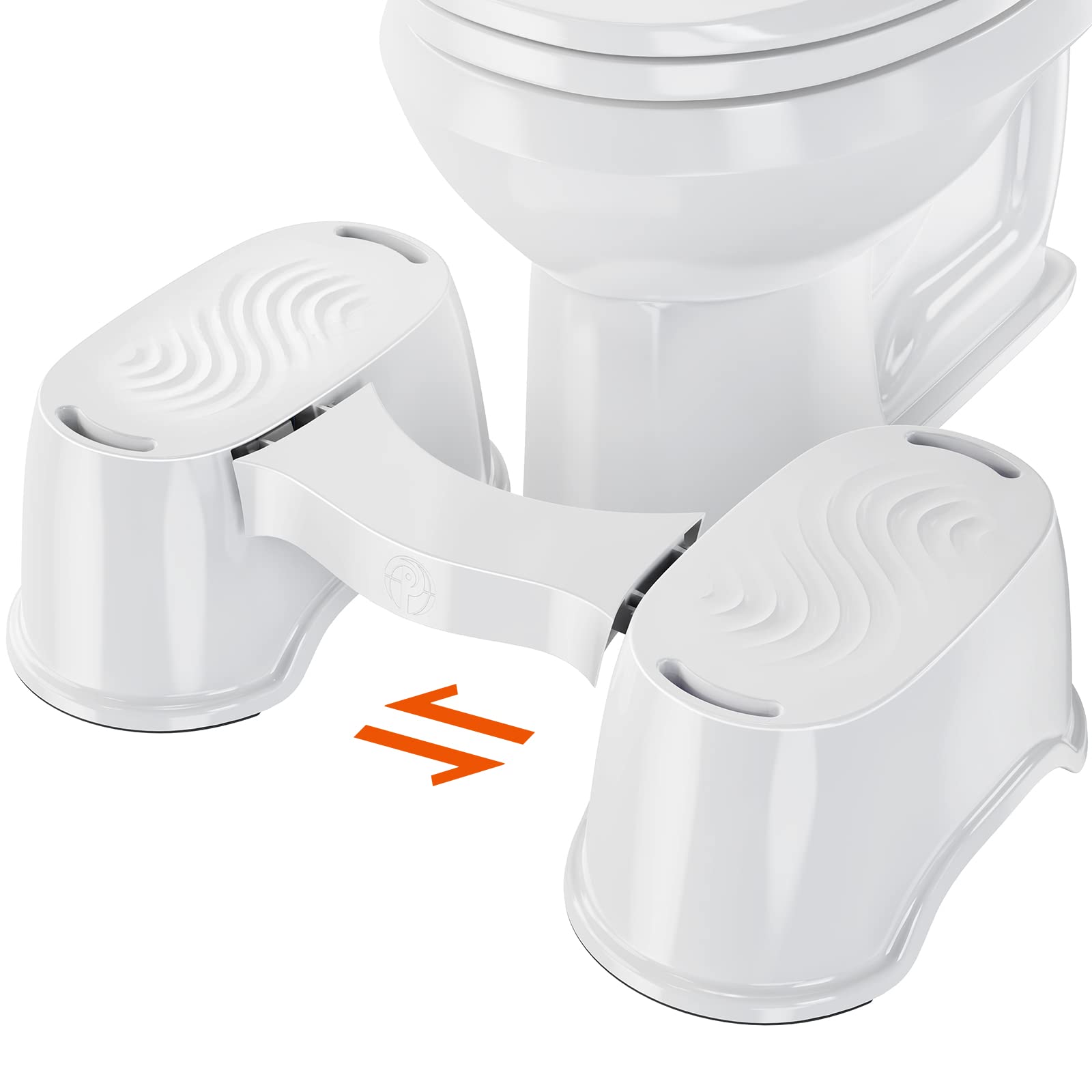 Pipishell Toilet Stool, 7” Bathroom Stool for Toilet, Detachable Toilet Potty Step Stool for Adults and Kids, Ergonomic Toilet Footstool with Non-Slip Pad, PITS01