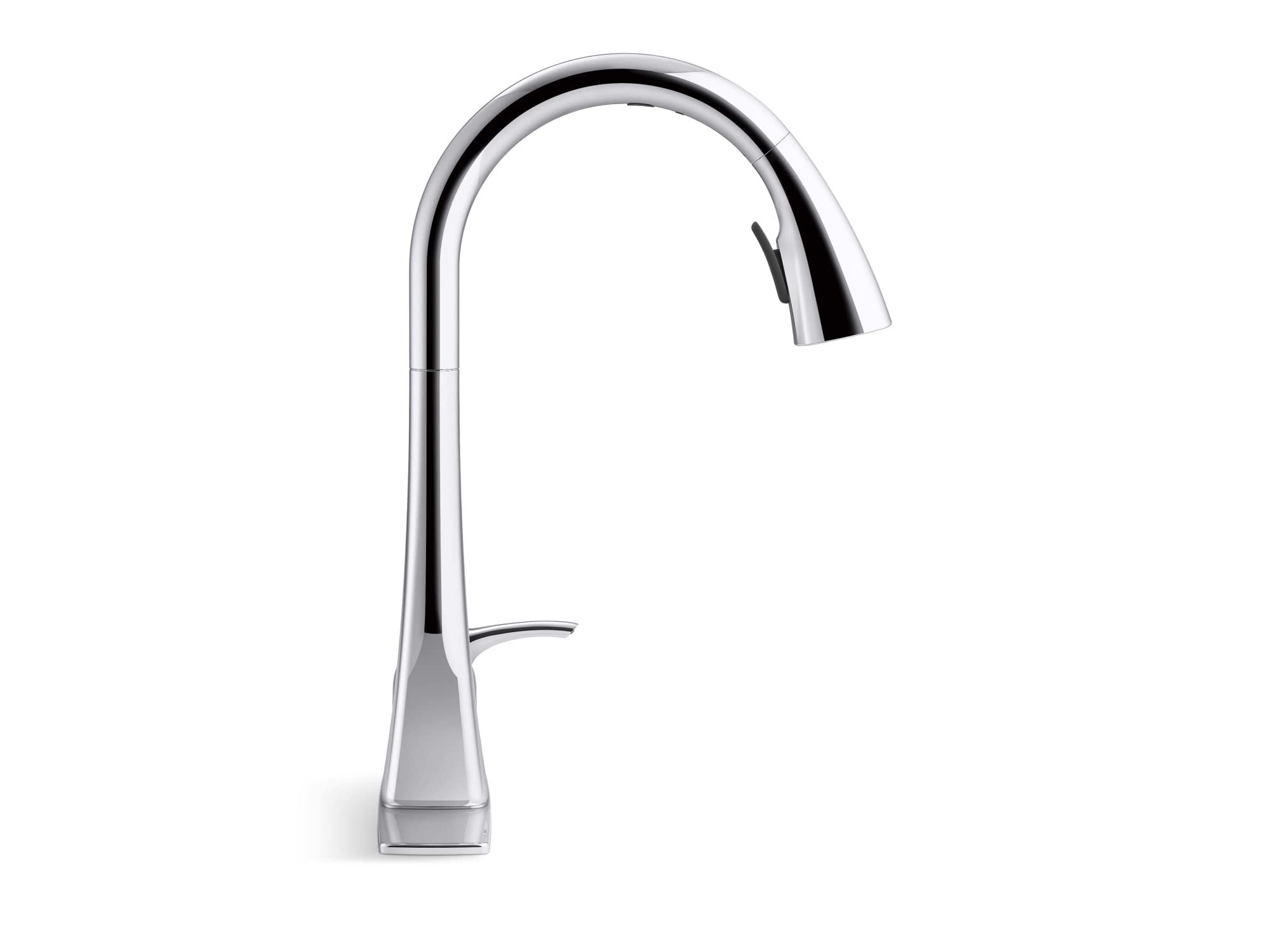 KOHLER R26281-SD-CP Maxton Touchless Pull-Down Kitchen Faucet with Soap Dispenser, Kitchen Sink Faucet with Pull Down Sprayer, Touchless Activation Faucet, Polished Chrome