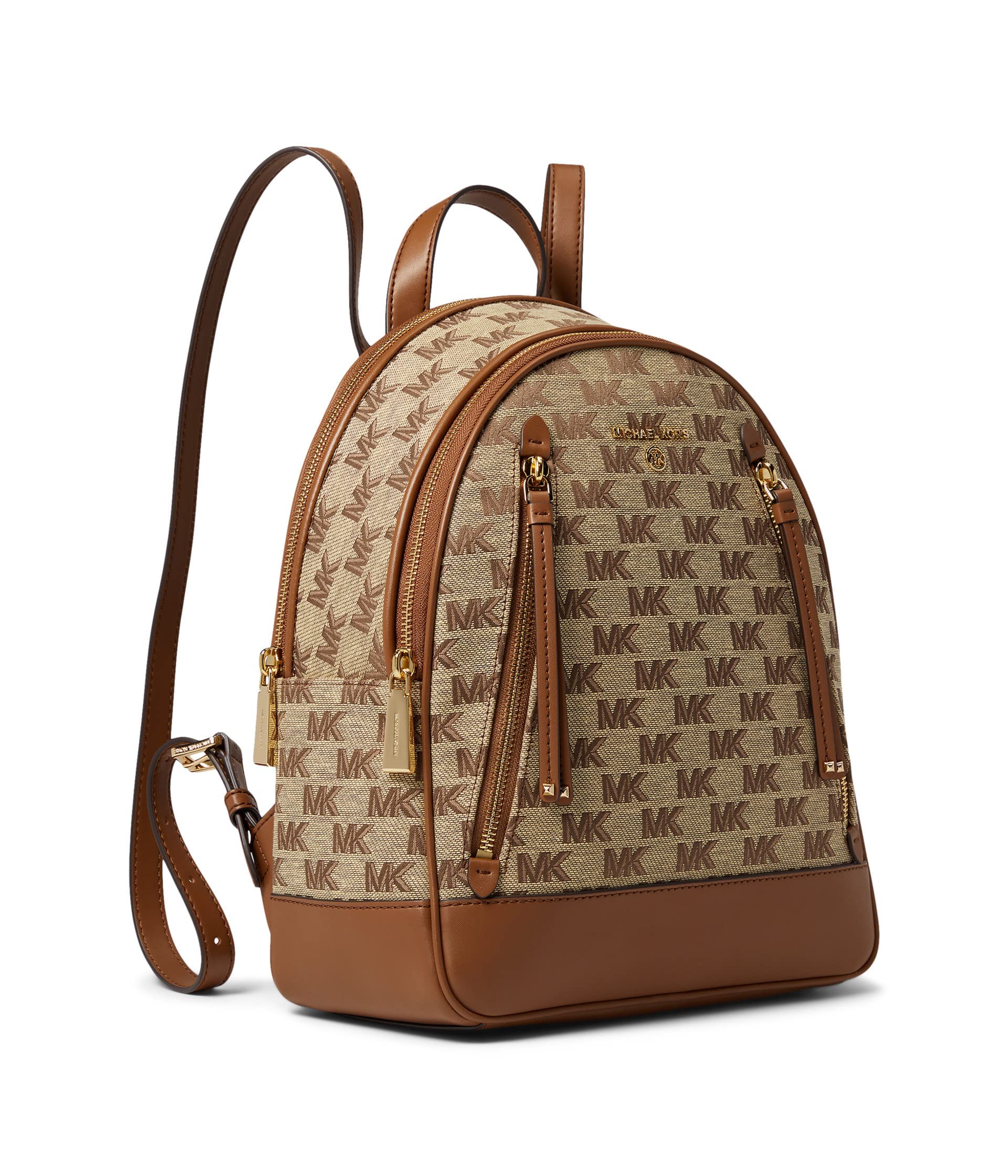 Michael Kors Brooklyn Medium Backpack Beige/Ebony One Size