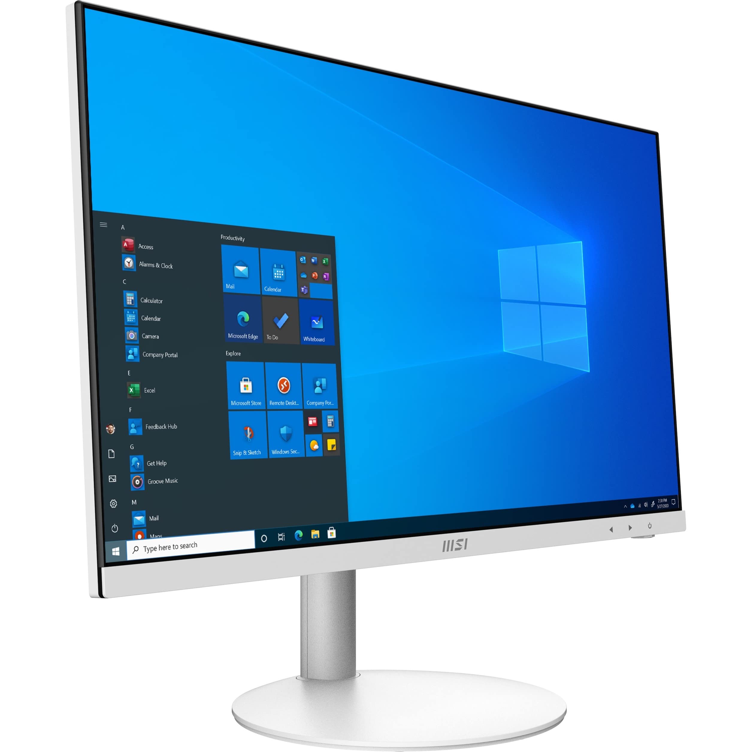 MSI PRO AP241 AIO Desktop, 23.8" FHD IPS-Grade LED, Intel Core i5-11400, 8GB Memory, 250GB SSD, WiFi 6, BT 5.2, White, Windows 10 Home (11M-008US)