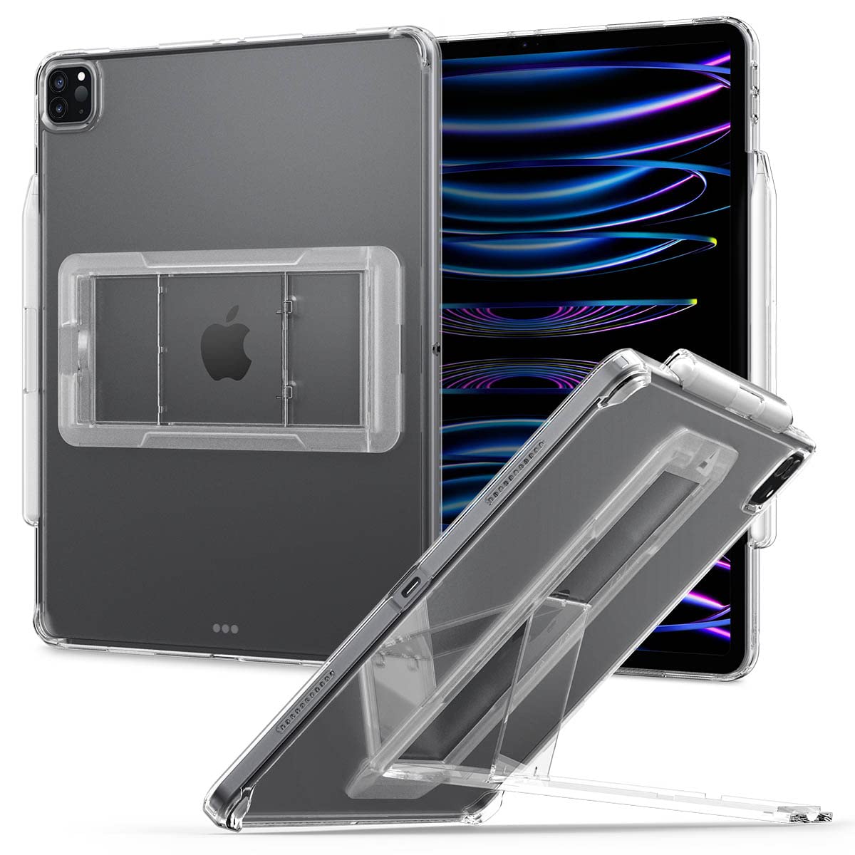 Spigen Air Skin Hybrid S Designed for iPad Pro 11 inch Case M2 4th Generation (2022) / 3rd Generation (2021) / 2nd Generation (2020) / 1st Generation (2018) with Pencil Holder - Crystal Clear