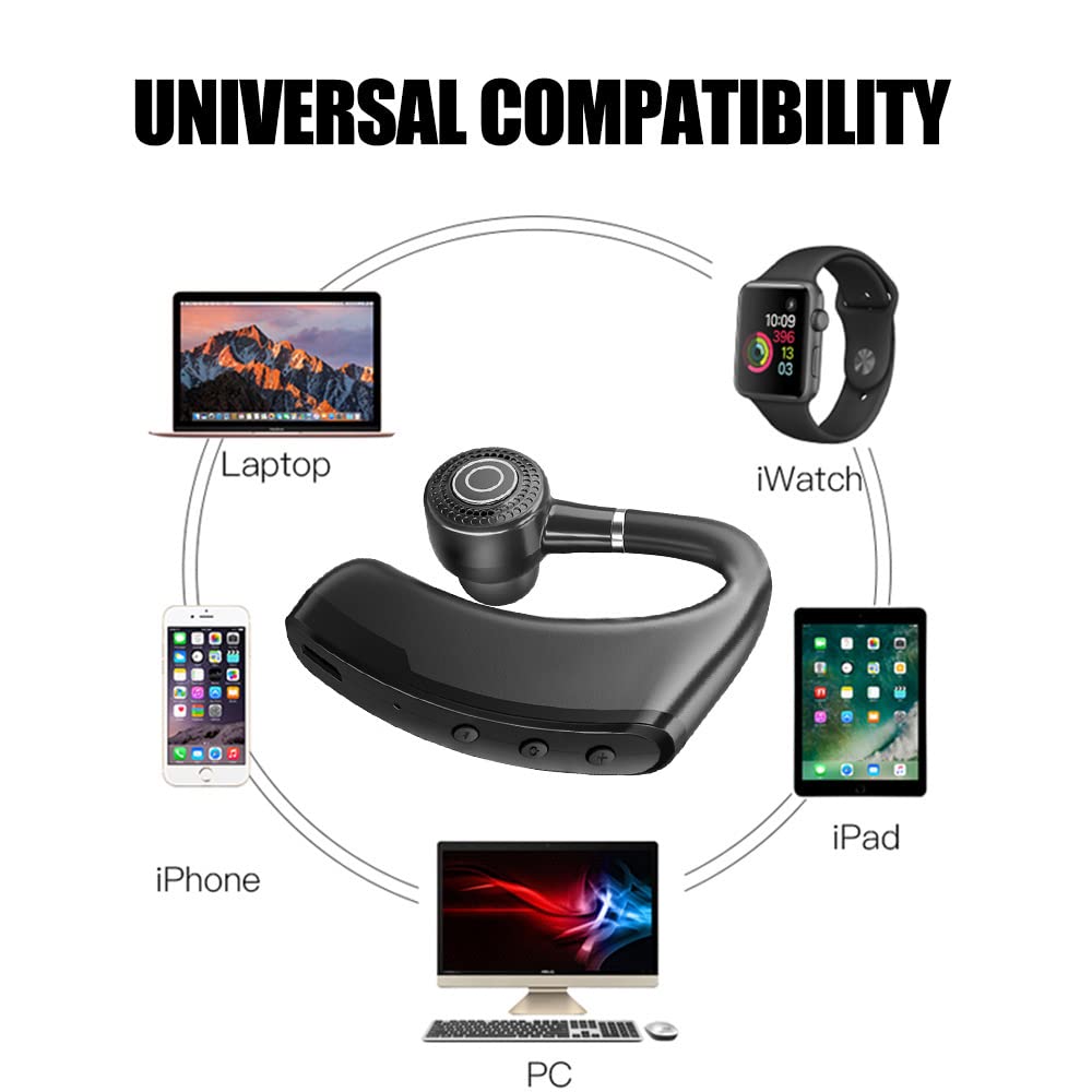 Wireless Earbuds,25 Hours Talktime Wireless Mono Bluetooth Headset with HD Microphone CVC8.0 Bluetooth Headphone Noise Reduction 270 ° Rotatable for Working/Driving