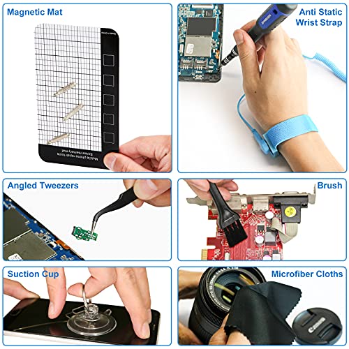SHARDEN Precision Screwdriver Sets Magnetic 1/4 Inch Nut Driver Set Multi Screwdriver 191-in-1 Repair Tool Kit for Computer, iPhone, Laptop, Cell Phone, PS4, Nintendo, Xbox, Electronics, Householdā¦
