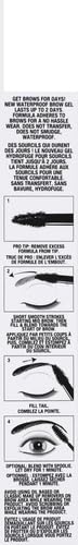 Maybelline TattooStudio Waterproof Eyebrow Gel Makeup, Deep Brown, 1 Count