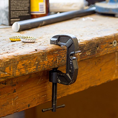 Suck UK Bottle Opener G-Clamp | Beer Bottle Opener & Beer Gifts For Men | Cast Iron Bar Accessories Or Man Cave Accessories | Novelty Bottle Openers & Kitchen Gadgets | Bar Supplies & Bartender Tools