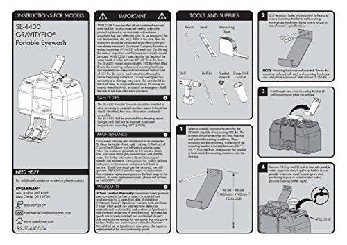 Speakman SE-4400 GravityFlo 9-Gallon Portable Emergency Eyewash