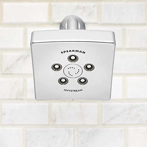 Speakman, Polished Chrome S-3021 Kubos Anystream High Pressure Adjustable 2.5 GPM Shower Head