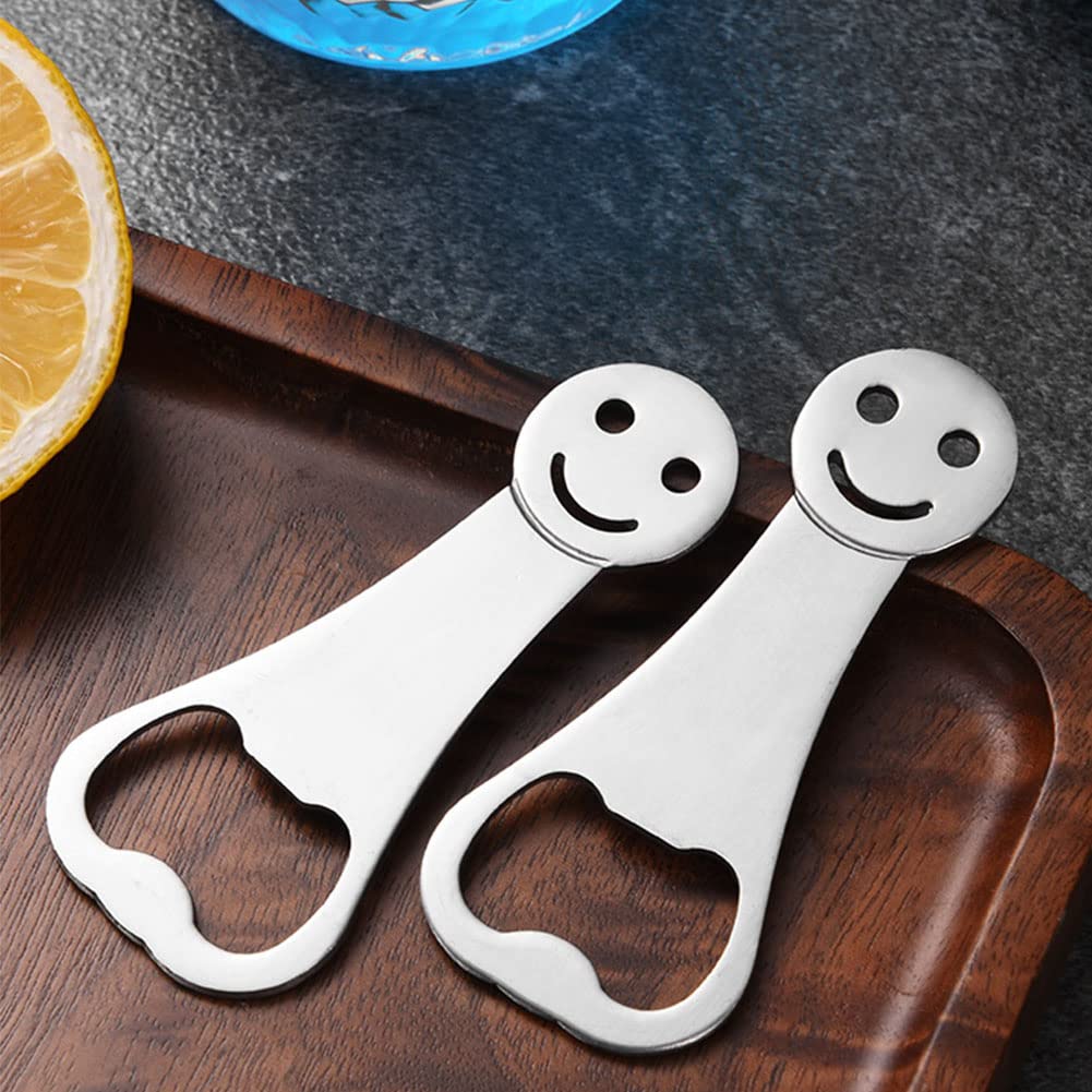 PLWJK 2 Pack Bottle Openers, Stainless Steel Cute Beer Opener for Kitchen, Bar and Restaurant