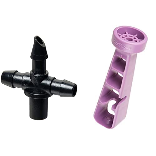 Rain Bird BT25/30PSX Drip Irrigation Universal 1/4" Barbed Tee Fitting, Fits of 1/4" Drip Tubing, 30-Pack ET/1PK25S Drip Irrigation Emitter Installation and Removal Tool