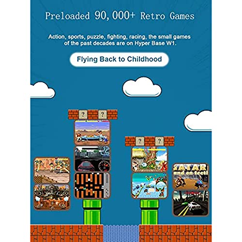 Retro Game Console, Built-in 90,001 Classic Games, 256G Plug and Play Video Game Console, 4K HD Emulator Console Compatible with Atari/PS1/MAME, Game System with S905X3 Quad-core(2 Wired Controllers)