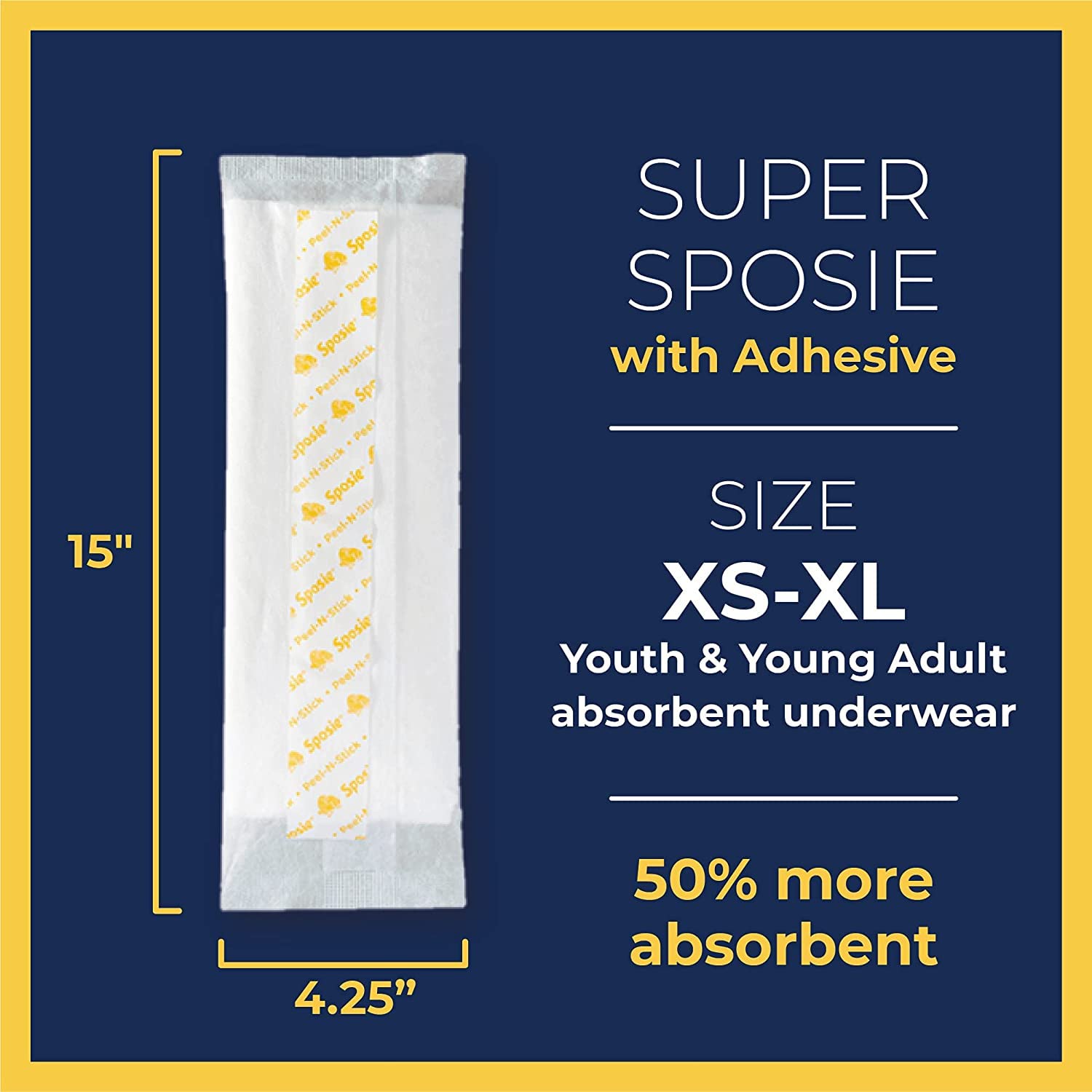 Sposie Diaper Booster Pads - Underwear and Diaper Liners for Potty Training, Potty Training Underwear Inserts and Incontinence Underwear Liners