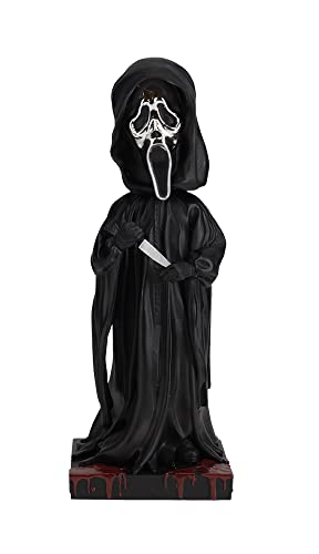 Royal Bobbles Ghost Face with Silver Chrome Mask Collectible Bobblehead Statue