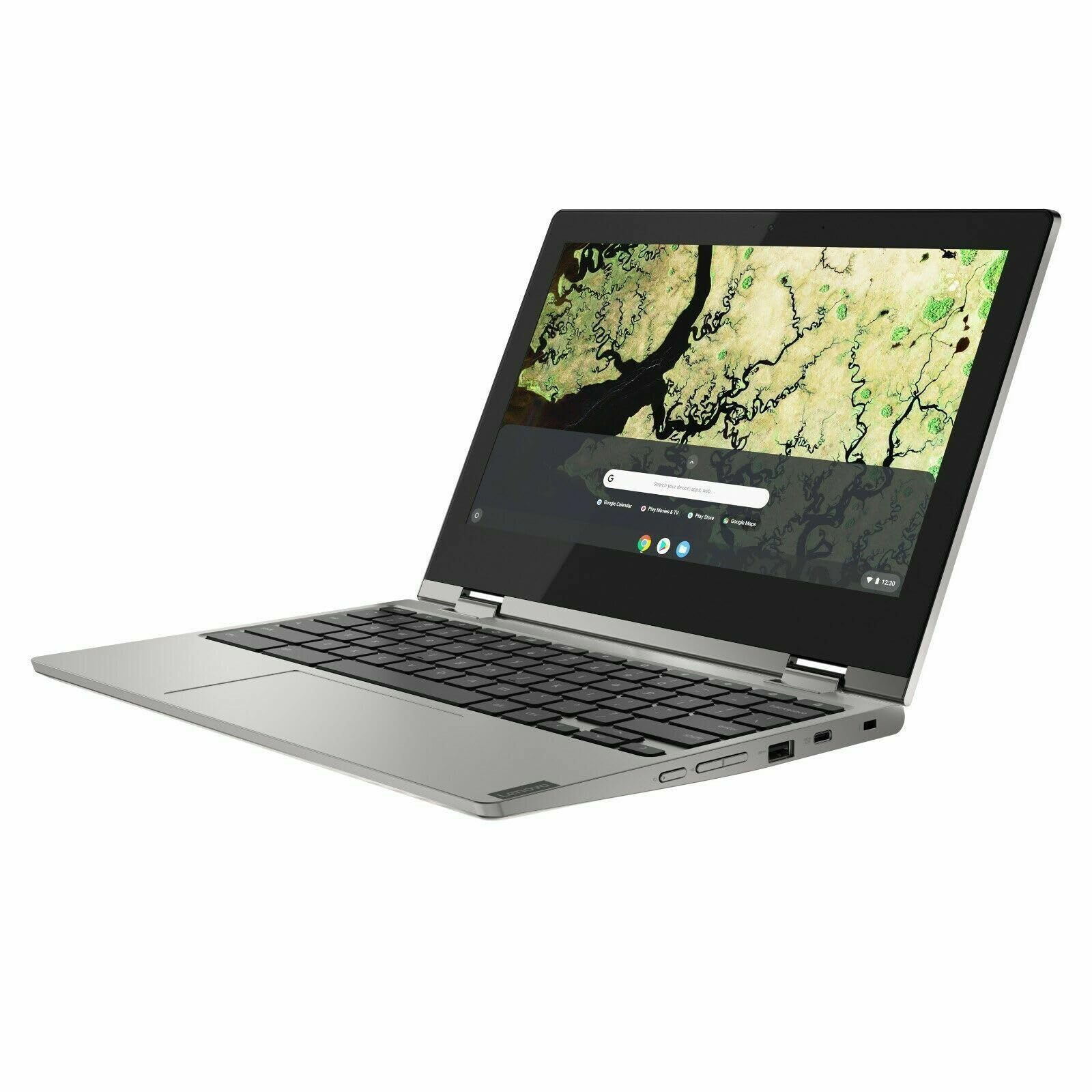 Lenovo Chromebook C340 2-in-1 Convertible Laptop, 11.6" HD Touchscreen, Intel Celeron N4000(1.1GHz), 4GB DDR4 RAM, 32GB eMMC, USB Type-C, Bluetooth, Webcam, Chrome OS, Platinum Gray, EAT 64GB SD Card