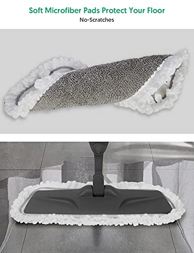 Reusable Mop Pads Compatible with Swiffer PowerMop, Power Mop Refill Pads Microfiber Mop Pads Replacement, 16x6.7Inch Washable Floor Mop Pads Refills Mop Heads for Floor Cleaning, 5 Pack