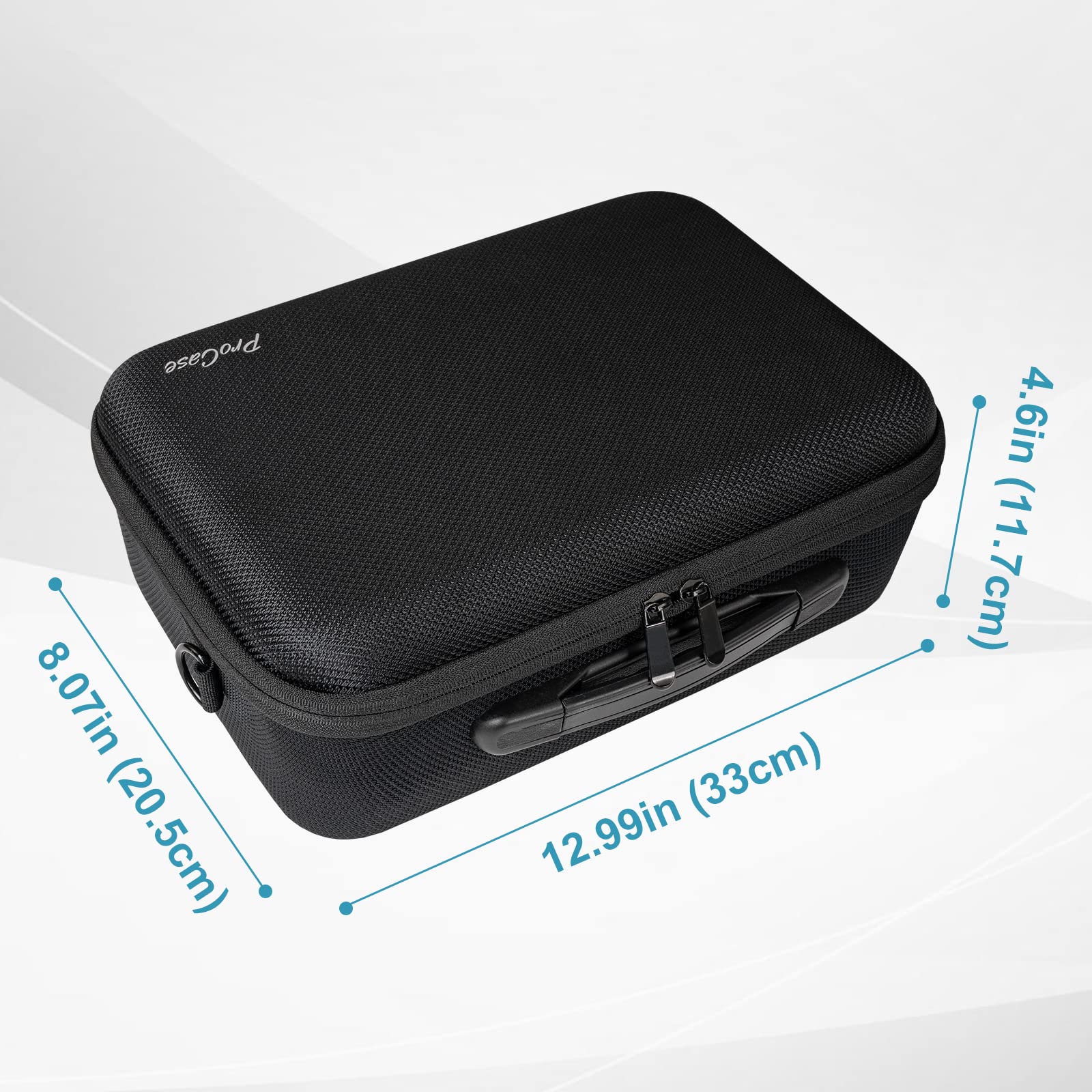 ProCase Hard Carrying Case for DJI Mini 3 Pro/DJI Mini 3 Pro (DJI RC) and Accessories, Portable Shockproof Travel Storage Bag with Shoulder Strap -Black