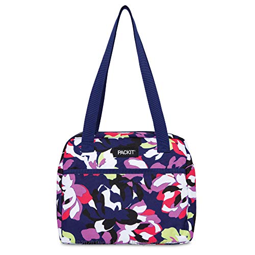 PackIt Freezable Hampton Lunch Bag with Shoulder Straps, Bright Floral