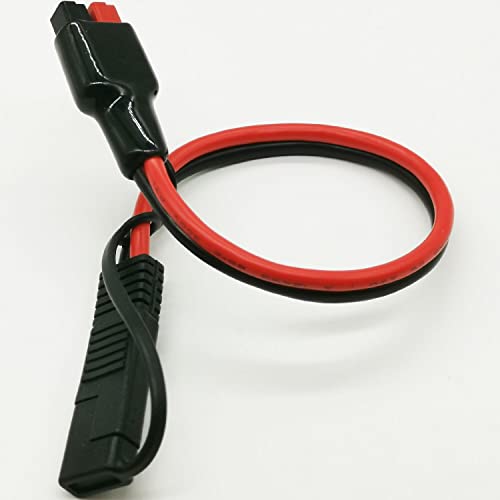 OUQYLG 10AWG 45A Connector to SAE Connector Cable Solar Power Adapter Connector SAE Battery Extension Cable Solar Panel Cable Kits - 0.3m/0.98ft with 1 SAE Polarity Reverse Connector