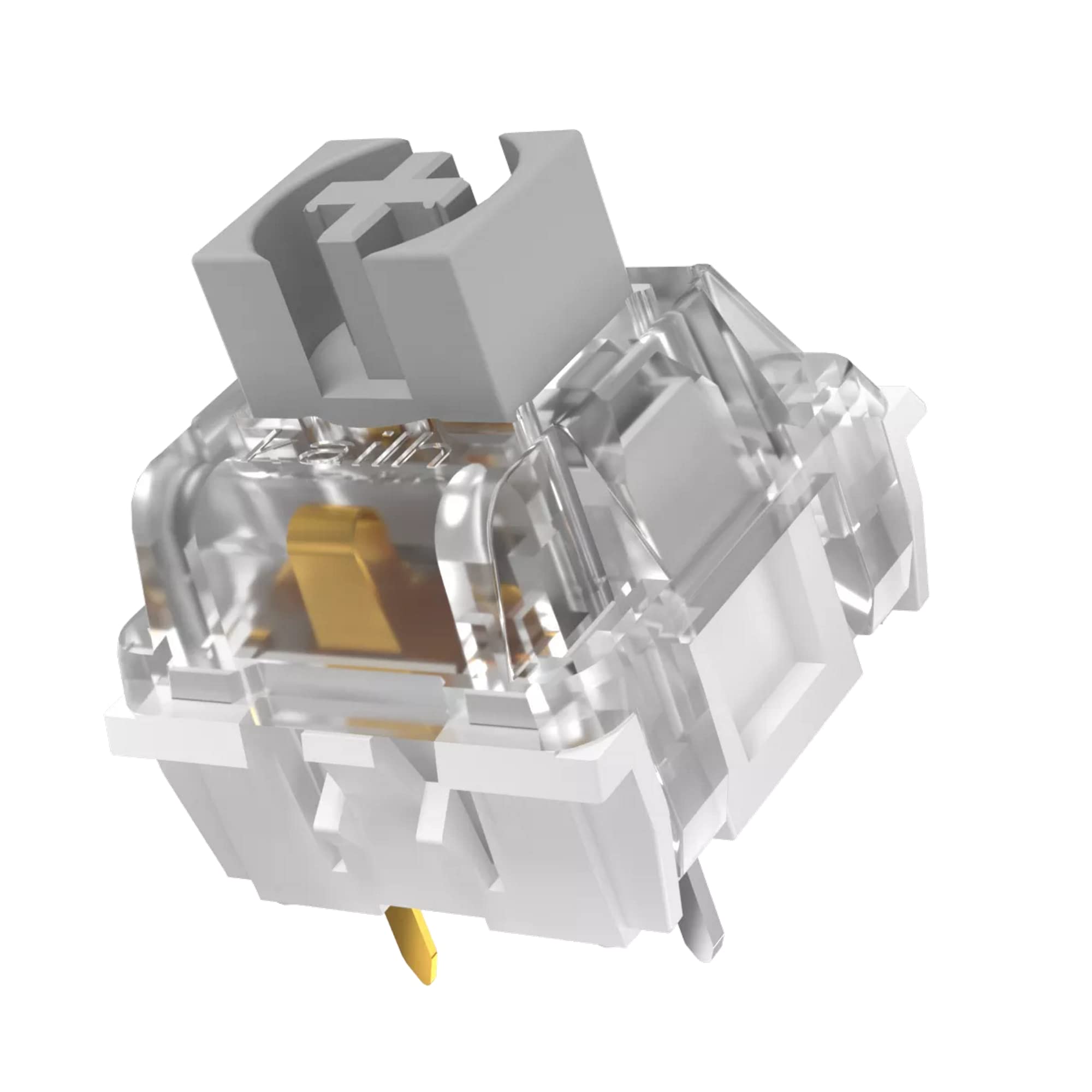 Ranked Kailh Turbo Key Switches for Mechanical Gaming Keyboards | PCB Mounted - 5 pins | Pre Lubed (Speed Silver, 65 Pcs)