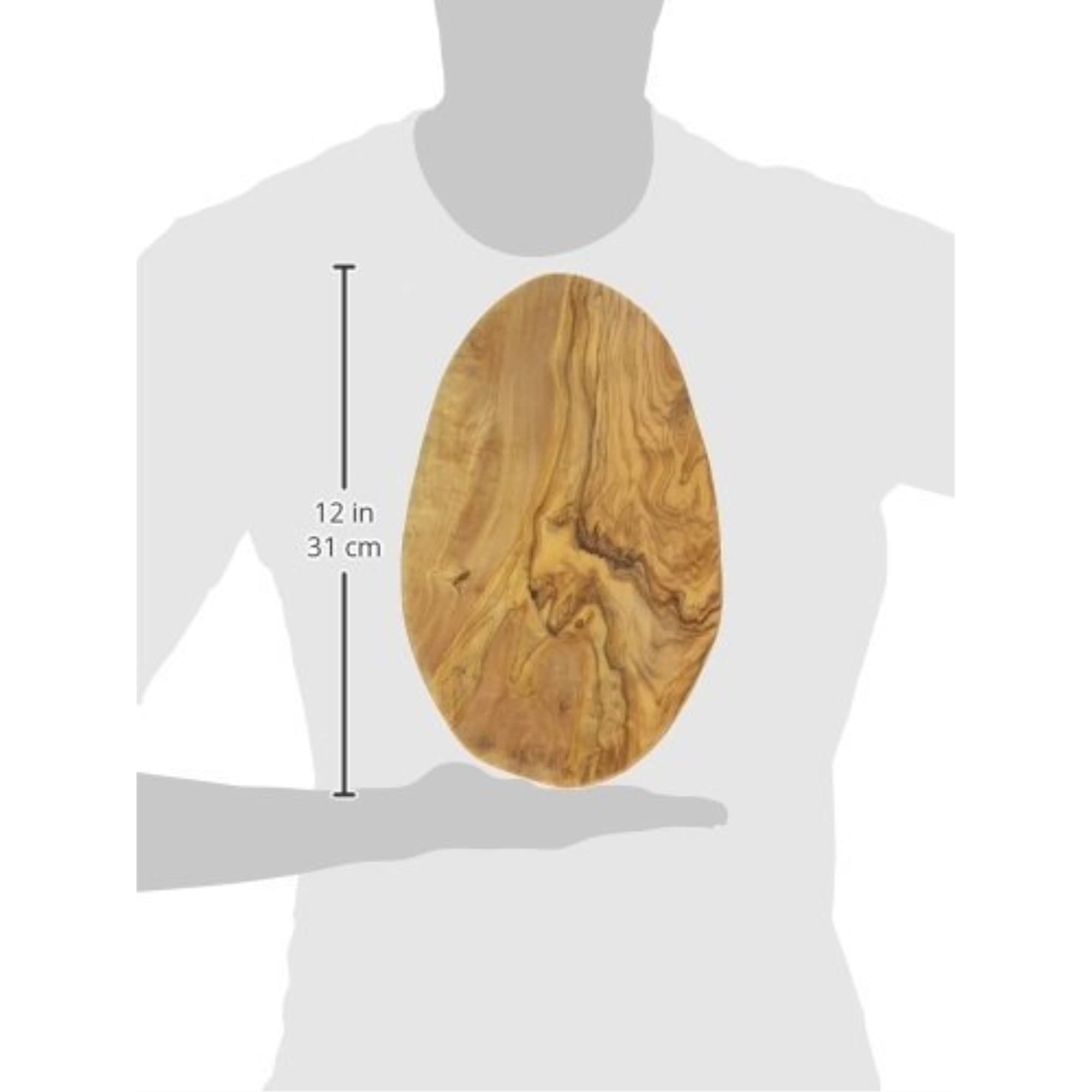 Naturally Med Olive Wood Cutting Board 12". Cutting board, cheese board, charcuterie board, serving board. Handcrafted in Tunisia. Each one unique. Durable, hardwearing.