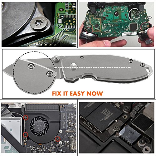 TECKMAN 11 in 1 Torx Screwdriver Set with T3 T4 T5 T6 T7 T8 T9 T10 Security Torx Screwdriver & Tweezer,Magnetic Screwdrivers Precision Repair Kit for Xbox,PS4,Macbook,Computer,Ring Doorbell & Knife