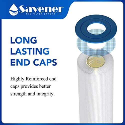 Savener Spa Filter Replacement for Unicel 6CH-47, Filbur FC-0315, PTL47W-P4,373043 Hot Tub Filter, 47sq.ft, 2 Pack