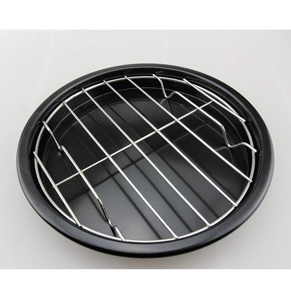 PartyKindom Grill Turkey Rack Food Steamer Round Baking Rack Wire Rack Cooling Rack Stainless Steel Roasting Rack Dish Steam Rack Baking Supplies Meat Net Grilling Rack Pots and Pans Tray