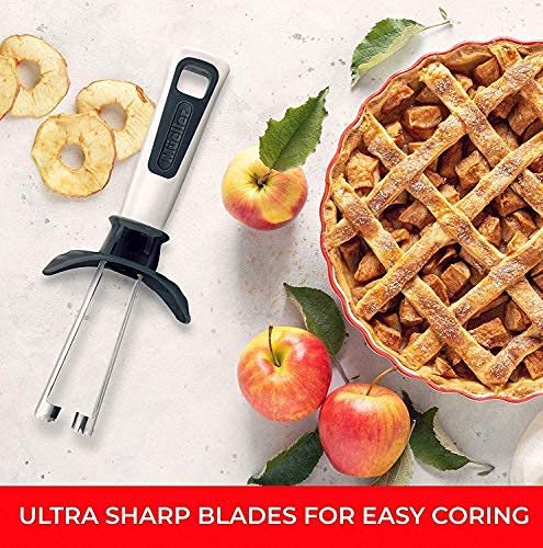Mueller Premium Apple Corer - Easy to Use and Durable Core Remover for Pears, Bell Peppers, Fuji, Honeycrisp, Gala and Pink Lady Apples even Cupcakes β Surgical Stainless