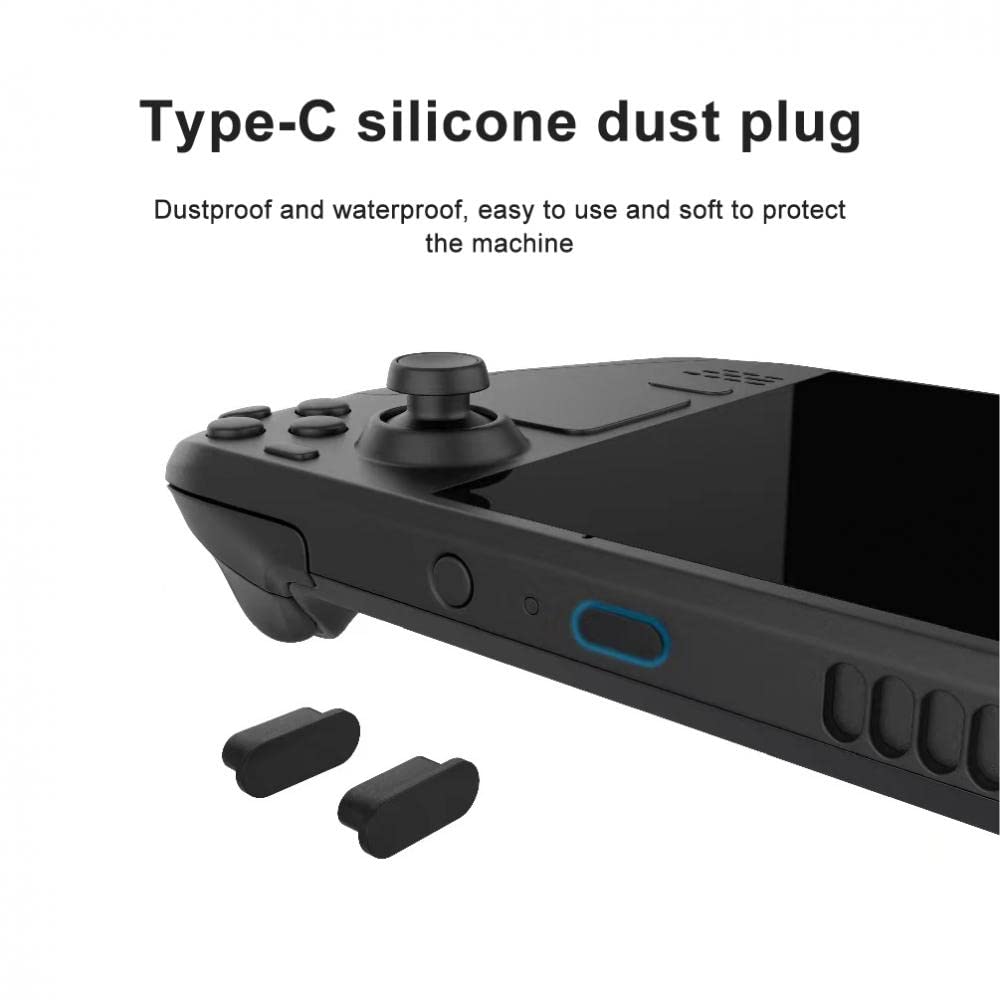 Protect Skin Set for Valve Steam Deck, TGDPLUE Deck Steam Accessories with Touchpads Skins, Auxilliary Buttons Skin, Vent Dust Filter Cover, 4 Thump Grip Caps, Rubber Dust Plugs