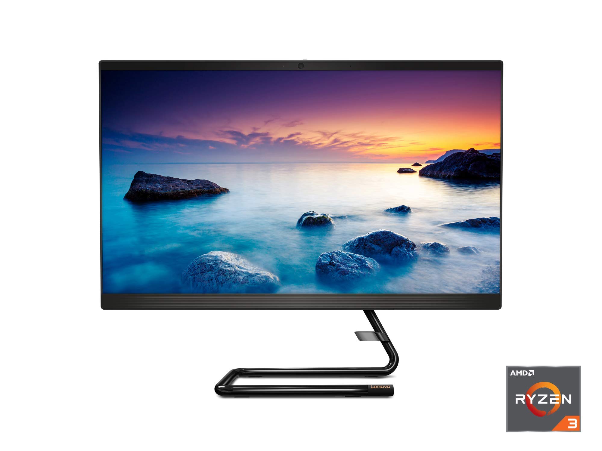 Lenovo IdeaCentre AIO 3, 24 All-in-One Computer, AMD Ryzen 3 4300U Mobile Processor, Integrated Graphics, 8GB DDR4, 256GB M.2 Name SSD, DVD RW Drive, Windows 10, F0EW005TUS, Business Black (Renewed)