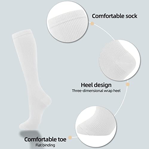 Rvidbe Women Socks, Soft Thin Crew Socks for Trouser, Dress, Business, Casual - 3 Pairs, Shoe Size Compression Socks for Nurses Tall Socks