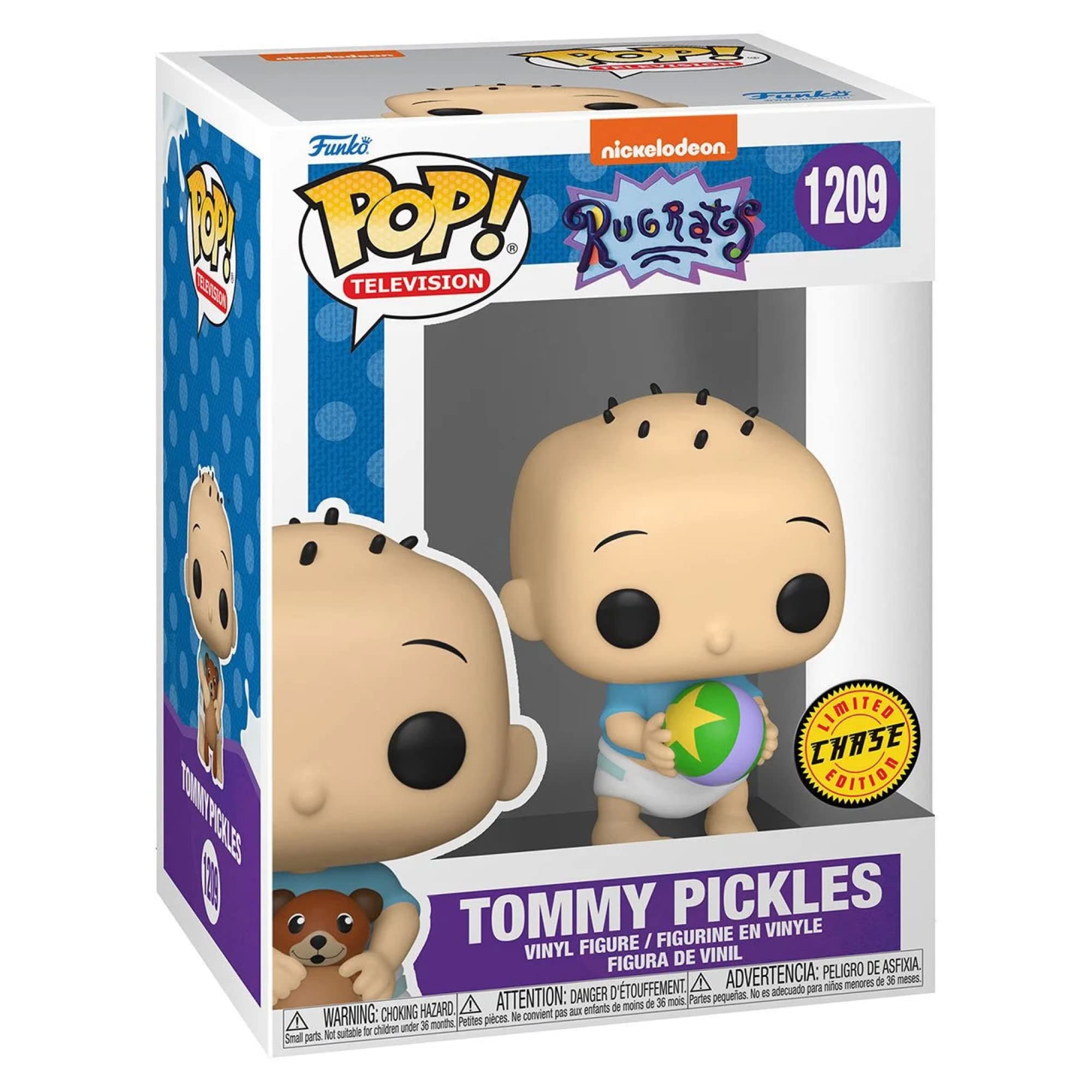 Rugrats: Tommy Pickles Chase Funko Pop with Protector Bundle - Includes TV: Rugrats: Tommy Pickles Chase #1209 Vinyl Figure with Blue Salamander Emporium Plastic Protector Case