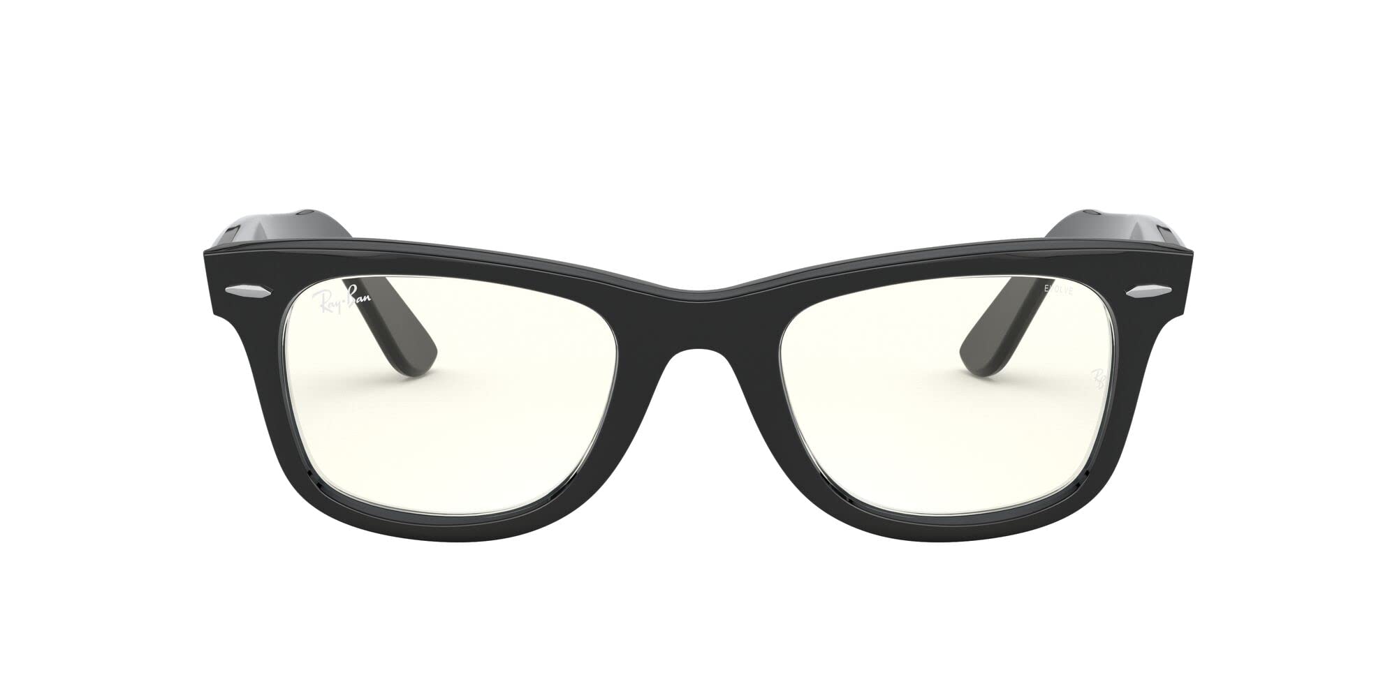 Ray-Ban RB2140 Original Wayfarer Square Sunglasses, Black/Photochromic Grey Polarized, 50 mm