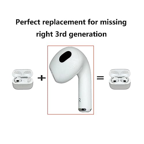 umiucrye Single Right Airpod replacement-3rd Generation Only Model NO.A2565,Wireless Bluetooth connectivity in-Ear,No Charging case or Charging Cable Included.White.