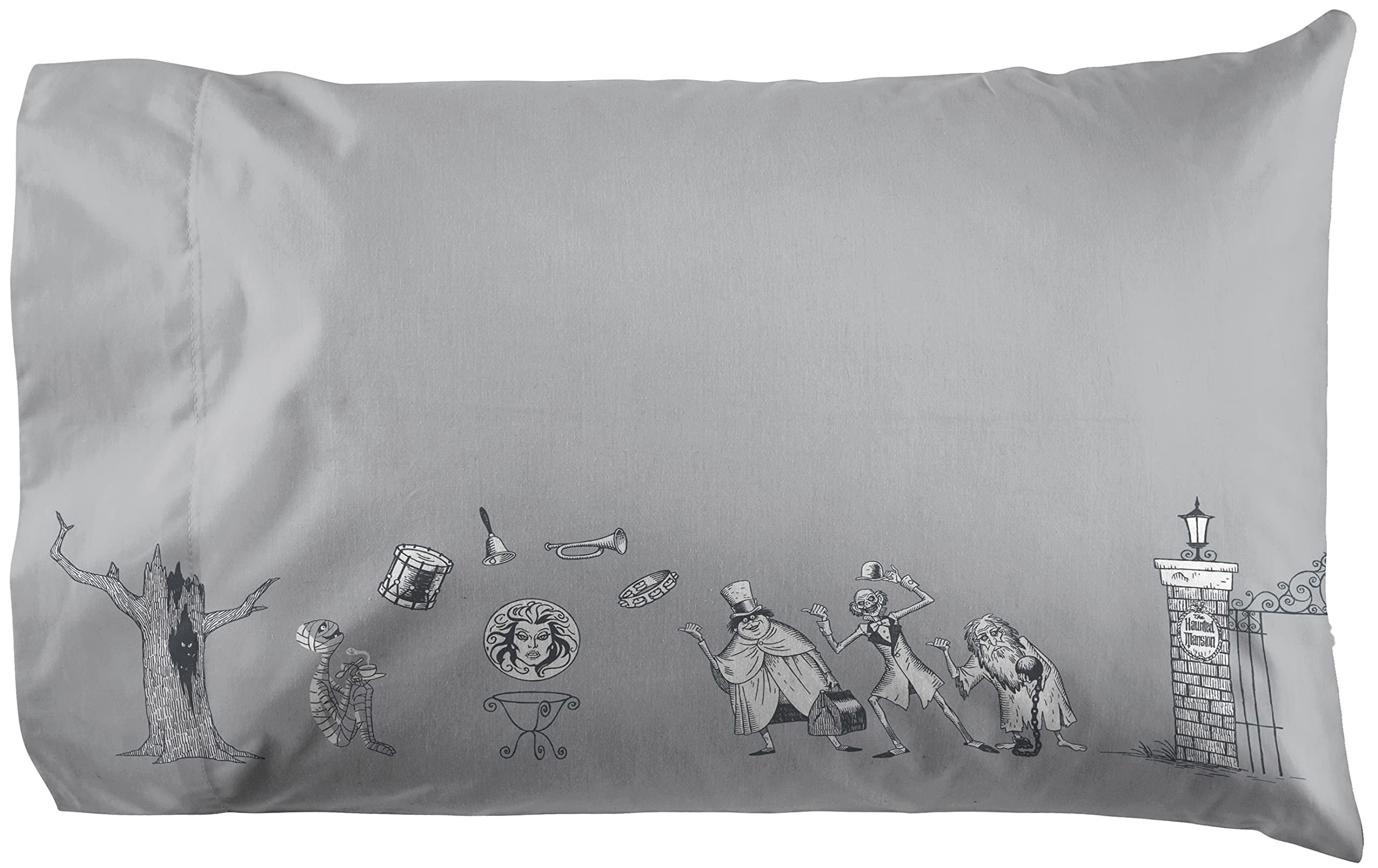 Jay Franco Disney Haunted Mansion Happy Haunts queen Sheet Set - 4 Piece Set Super Soft and Cozy Kid’s Bedding - Fade Resistant Microfiber Sheets (Official Disney Product)