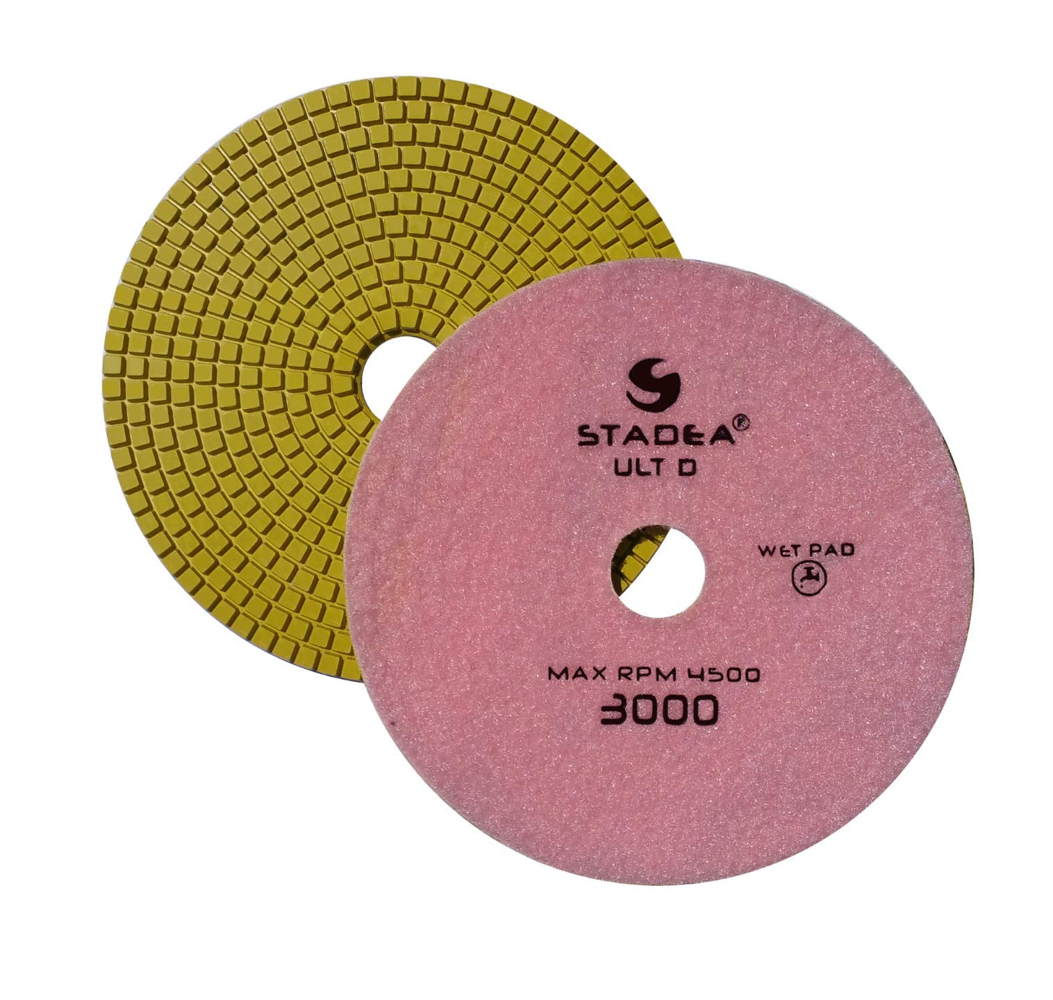 Stadea PPW266B Diamond Polishing Pads 7 Inch Set For Marble Concrete Stones Terrazzo Granite Floor Polishing