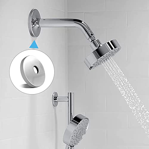 Shower Escutcheon Plate, Shower Flange Cover - Modern Shower Arm Flange 3.5” Extra Large | Universal Escutcheon Brushed Stainless Steel Replacement Cover Plate, Fits Standard 1/2" shower Pipes