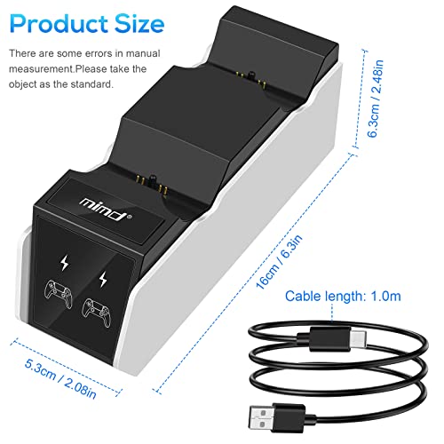 PS5 Controller Charger Station,Fancy Buying PS5 Charging Station, Dual Controller Charging Stand for Playstation 5, Docking Station Replacement for DualSense Charging Station