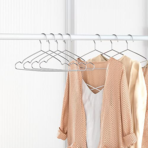 Wire Hangers Coat Hangers 16.5 Inch Strong Heavy Duty Stainless Steel Metal Hangers Ultra Thin Clothes Hangers (20 Pack 16.5 Inch)