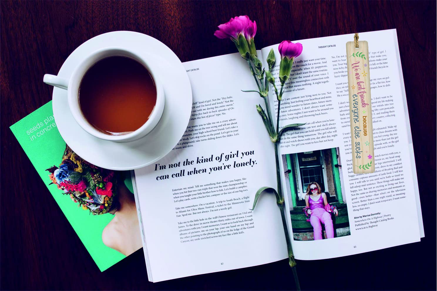 KYBELEBOHO - We are Best Friends Because Everyone Else Sucks - Wooden Bookmarks - Sign Gift - Bookmarks for Book Lovers - Book Markers for Women