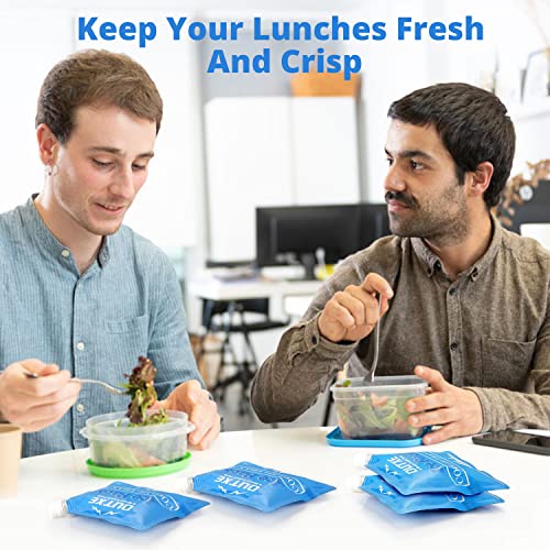 OUTXE Ice Packs for Lunch Bag 6 Pack, Reusable Long-Lasting Freezer Packs for Lunch Box, Keep Food Fresh and Cold in Lunch Boxes, Lunch Bags and Breastmilk Bags - 6 Pack
