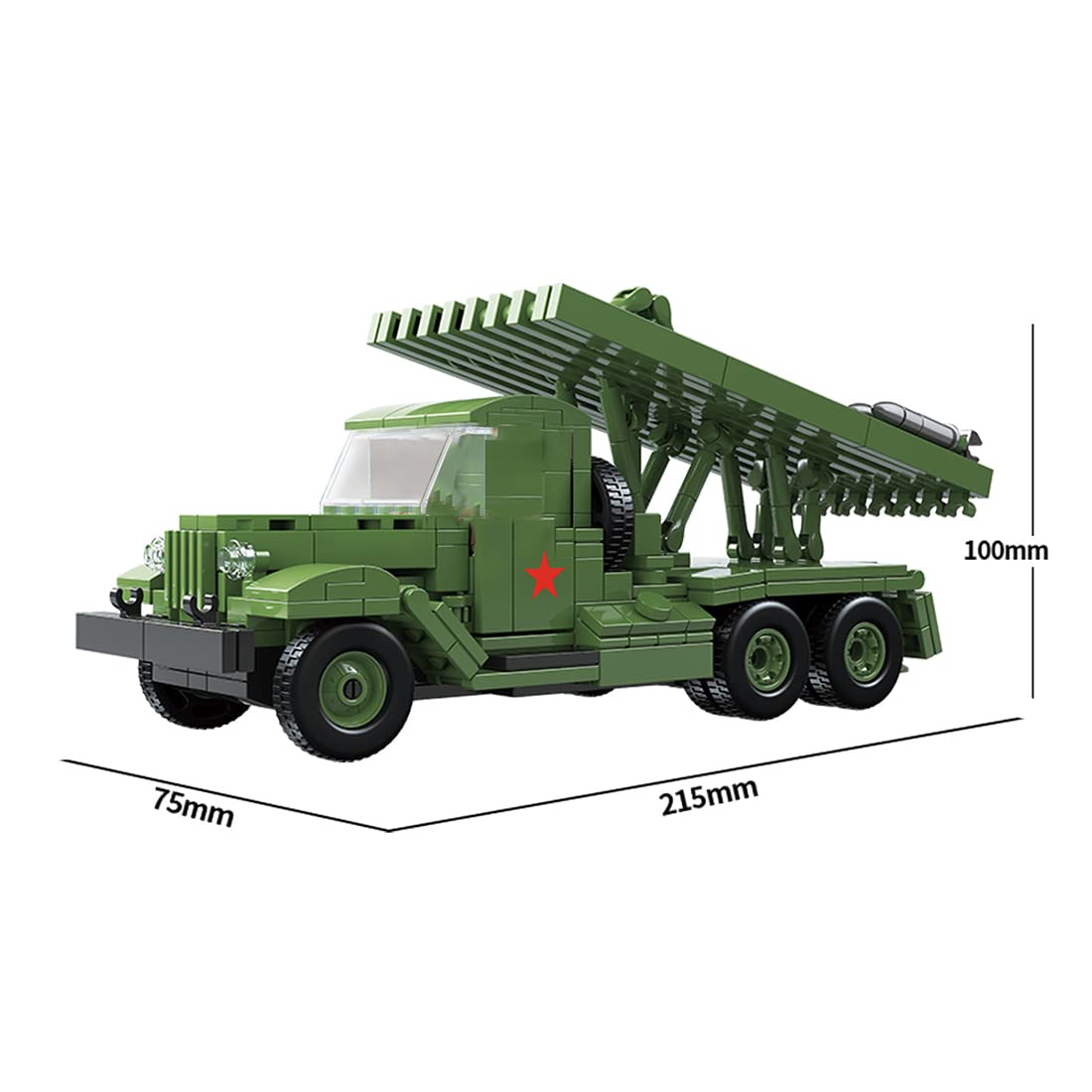 Russian Katyusha BM-13 Multiple Rocket Launcher Tank Building Set, 731 Pieces Military Weapon Tank Building Blocks Tank Compatible with Lego Bricks