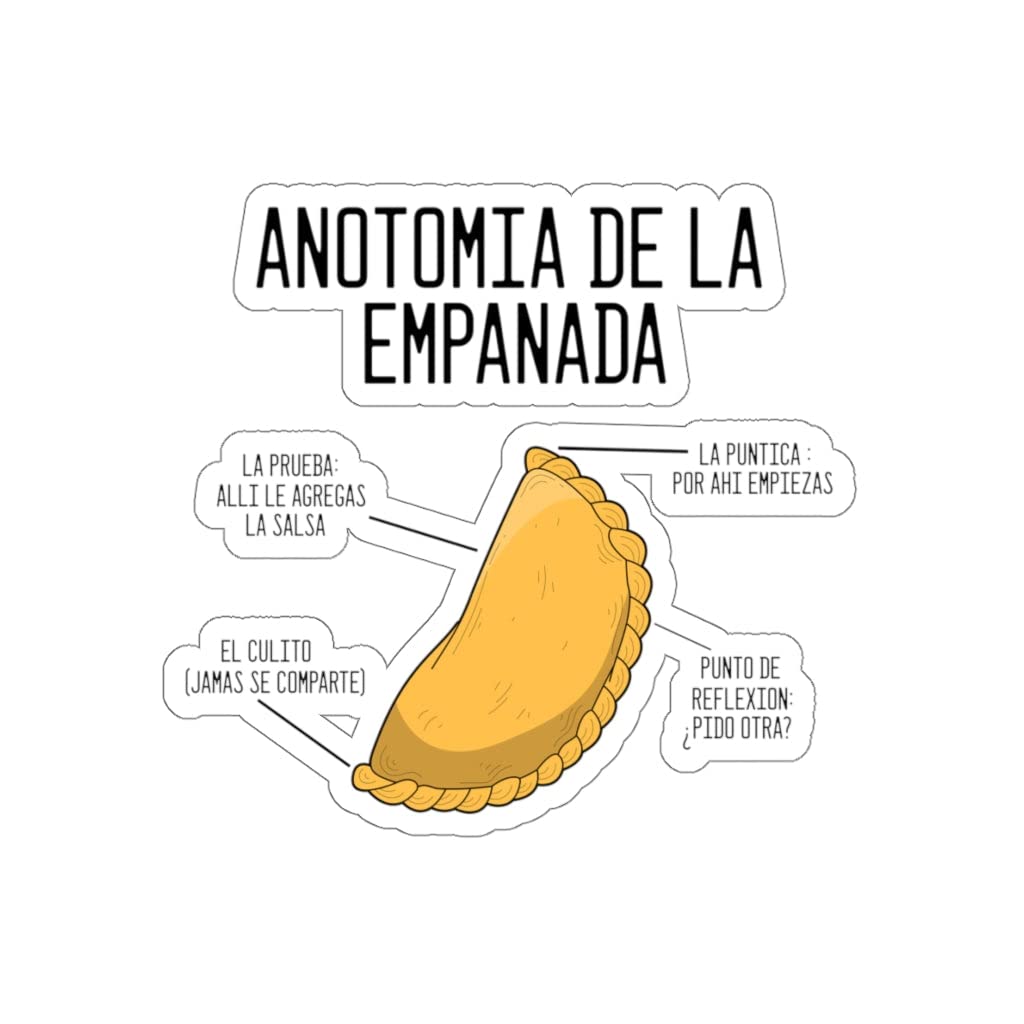 Teegarb Letter Blanket Sticker Decal Novelty Empanada Sandwiches Spread Sayings Spanish Cuisine Humorous Breads Stickers for Laptop Car 6" × 6" / Transparent