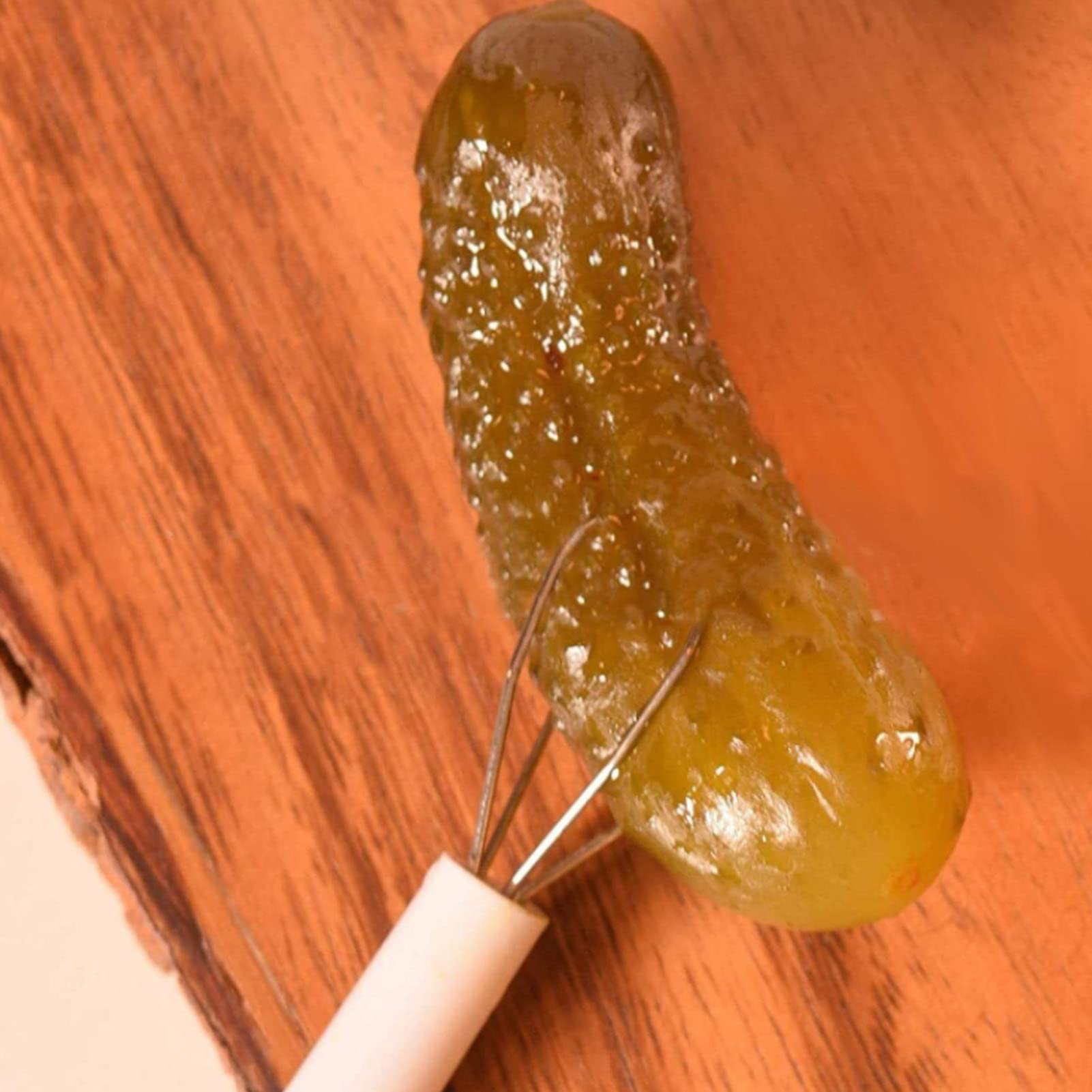 Multifunctional Flexible Olive Pepper Kimchi Food Grabber Gripper Picker Serving Fork Pickle Pincher for Jar Pickle Grabber Fork