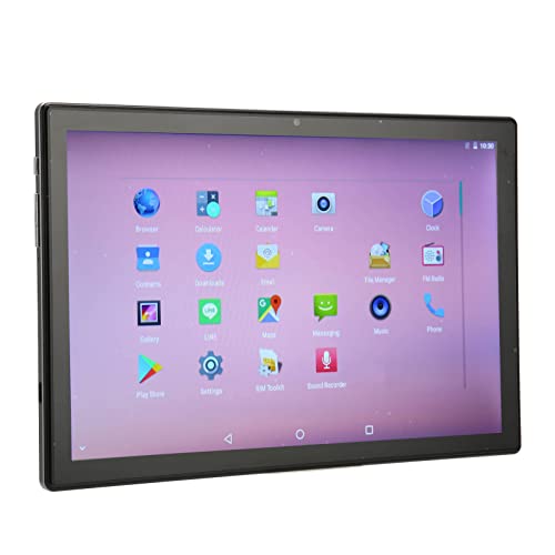 WiFi Tablet, IPS Screen 10 Inch Tablet PC Dual Speakers 100‑240V 6 and 256G Octa Core Dual SIM Card Slot for Travel (US Plug)